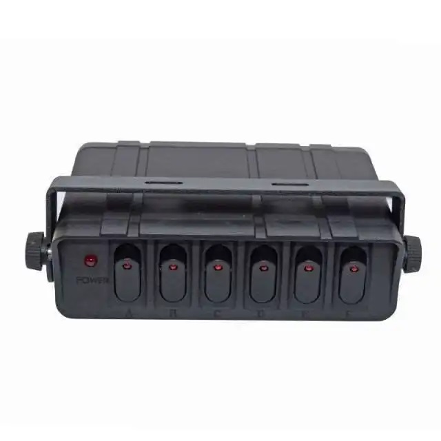 Panel With 6 Rocker Switches Warning Lights For Cars