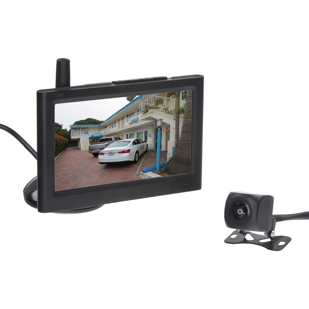 Wireless parking camera with 4.3" LCD display :: Warning lights for cars