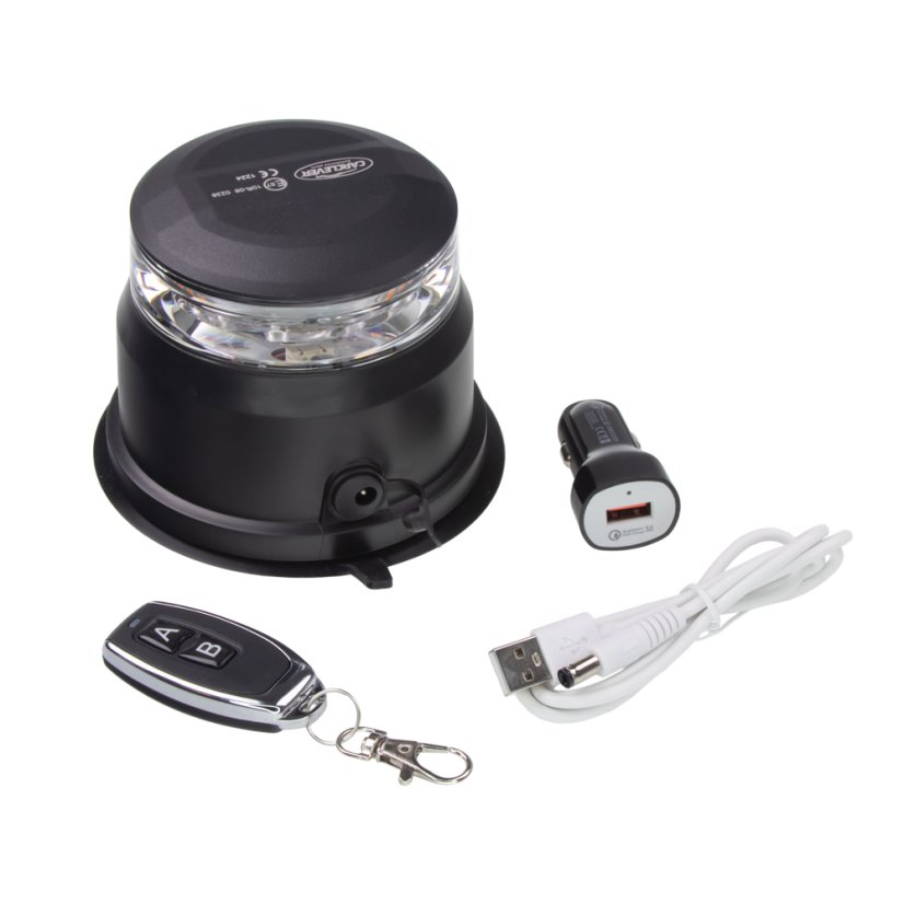 AKU LED beacon, orange, remote control, magnet, R10 :: Warning lights ...