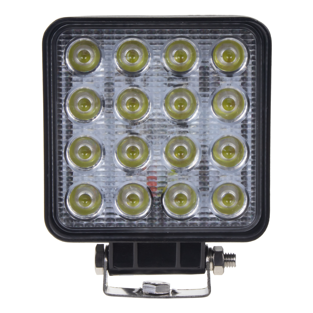 LED světlo hranaté bílé/oranžový predátor 16x3W, 107x107x60mm, ECE R10 ...
